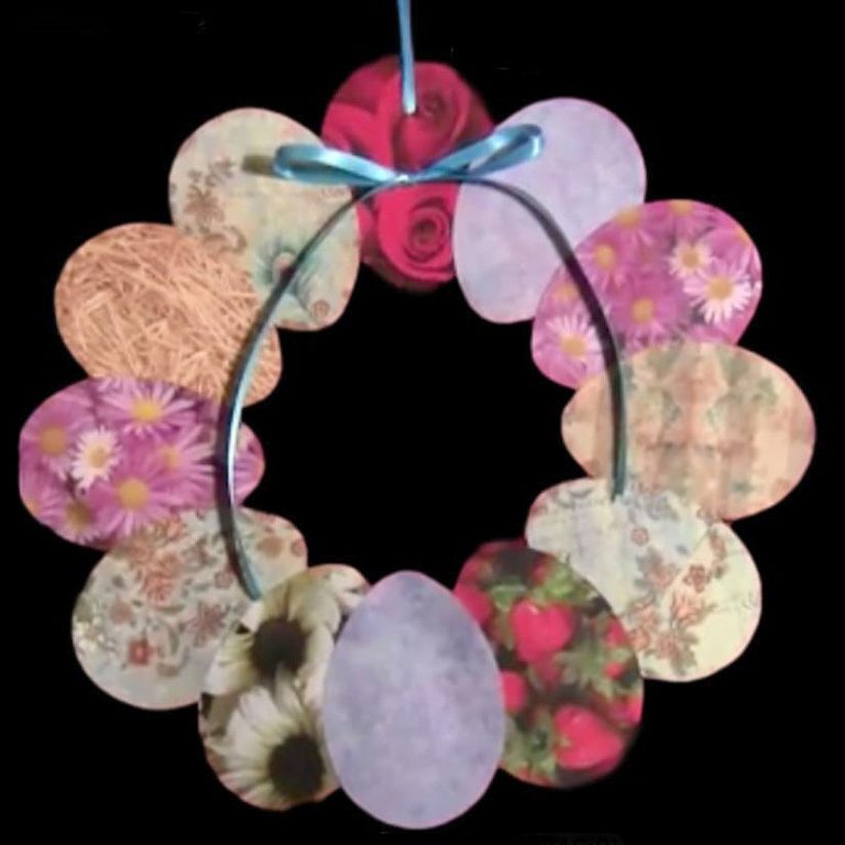 Quick and Easy DIY Paper Easter Egg Wreath