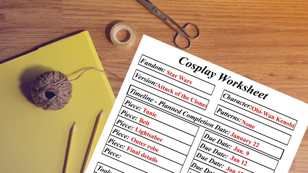 Free Cosplay / Craft Project Worksheets ~ The Woodland Elf